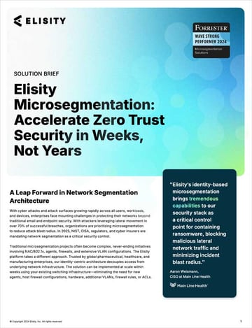 Elisity Microsegmentation: Solution Brief
